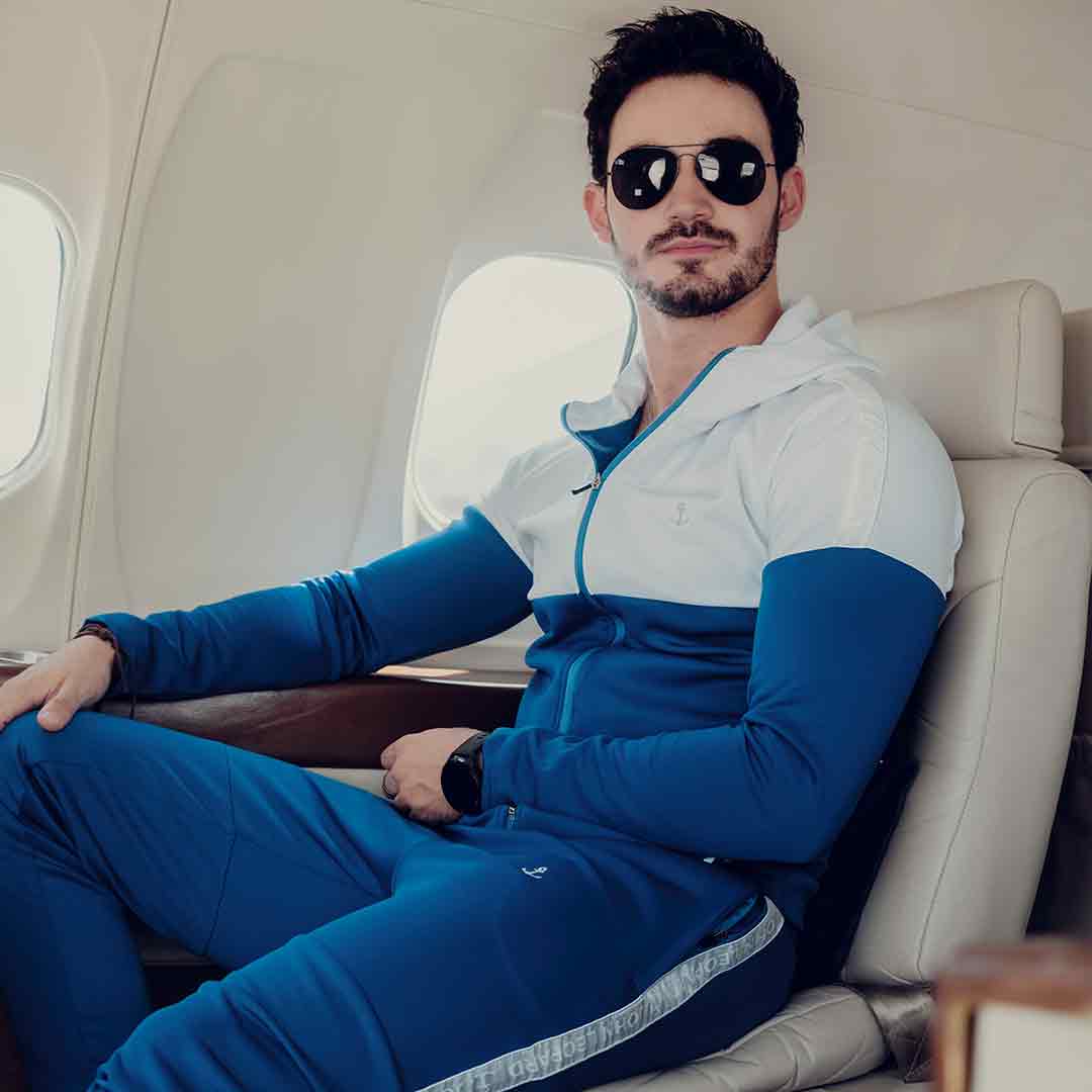 John Leopard - Sigma Tracksuit Royal/White – JOHN LEOPARD