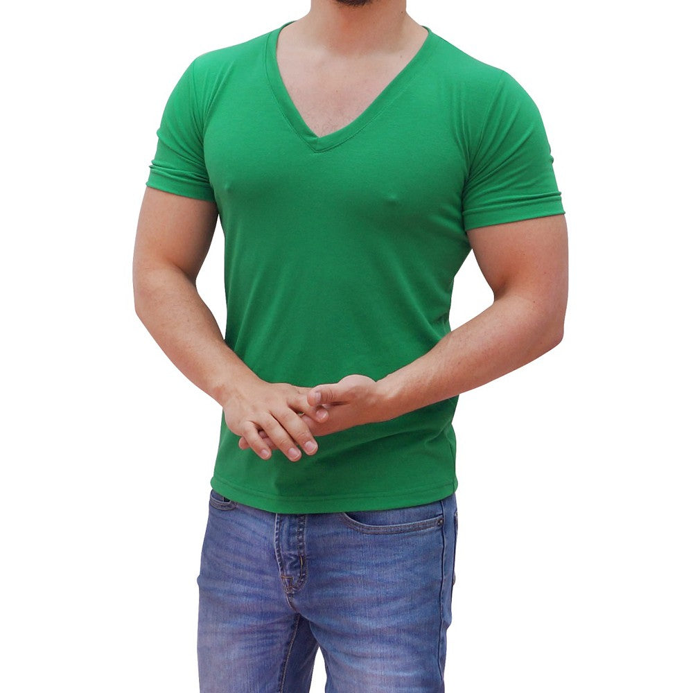 John Leopard - Playera Cuello V Profundo Verde Bandera – JOHN LEOPARD